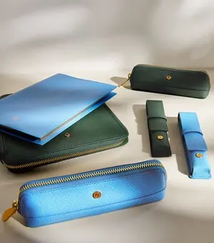 Harrods Leather Refillable Sleeve And Notepad