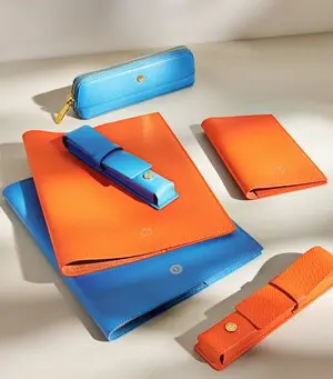Harrods Leather Refillable Sleeve And Notepad