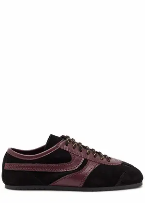 Dries Van Noten Dustin Panelled Suede Sneakers - Black
