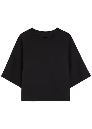 Ossou Rift Cropped Cotton-blend T-shirt - Black