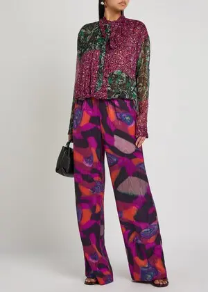 Dries Van Noten Puvis Printed Woven Trousers