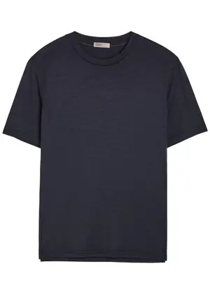 Herno Wool-jersey T-shirt - Navy