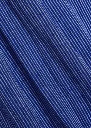Eileen Fisher Striped Wide-leg Cotton Trousers