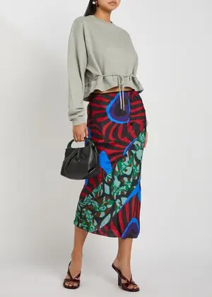 Dries Van Noten Hasterfiela Drawstring Cotton Sweatshirt