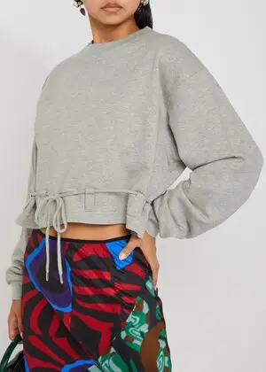 Dries Van Noten Hasterfiela Drawstring Cotton Sweatshirt