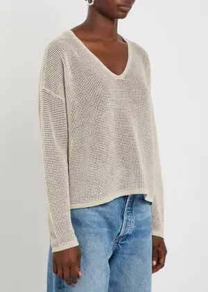 Eileen Fisher Open-knit V-neck Jumper