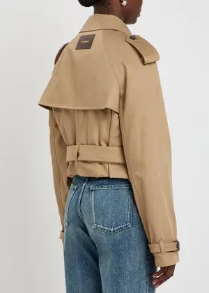 JW Anderson Belted Cropped Cotton Trench Coat