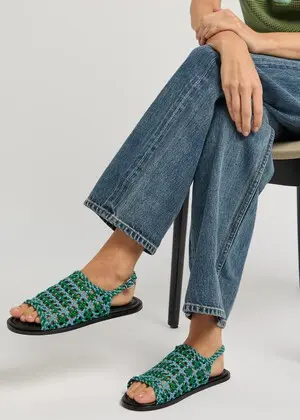 JW Anderson Net Woven Leather Sandals