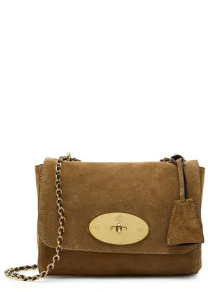 Mulberry Lily Suede Shoulder Bag - Sand