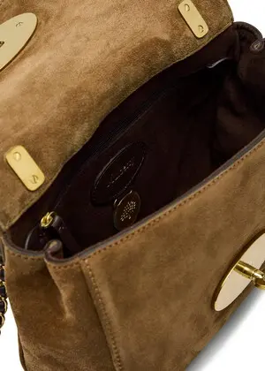 Mulberry Lily Suede Shoulder Bag - Sand