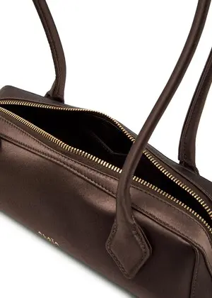 Alaïa Le Teckle Small Satin Shoulder Bag - Brown