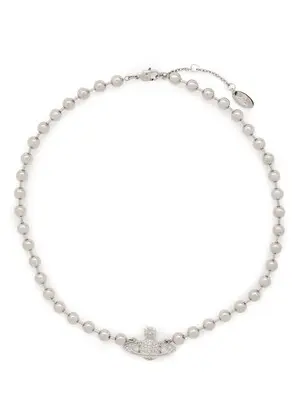 VIVIENNE WESTWOOD Thames Mini Bas Relief Orb Necklace - Silver