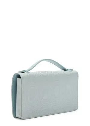 Valentino Garavani Crystal-embellished Vlogo Moiré Wallet-on-chain