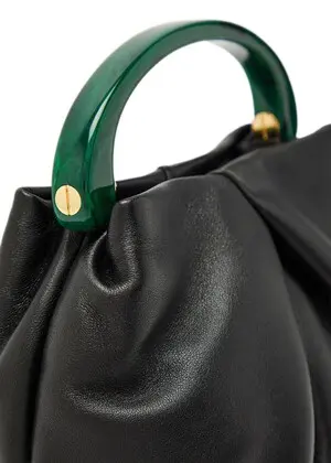 Dries Van Noten Crisp Leather Top Handle Bag