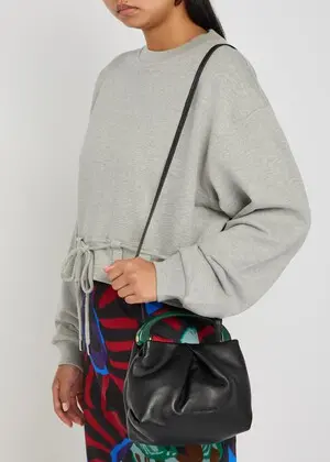 Dries Van Noten Crisp Leather Top Handle Bag