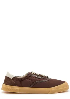 Moncler Vera Leisure Panelled Nylon Sneakers - Brown