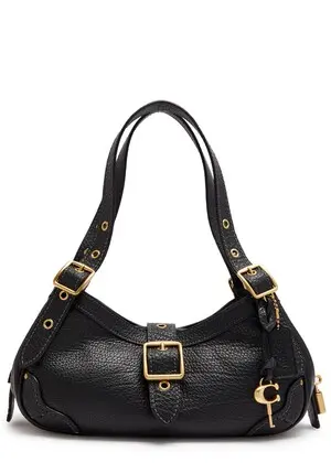 COACH Drifter Small Grained Leather Shoulder Bag - Black