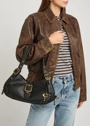COACH Drifter Small Grained Leather Shoulder Bag