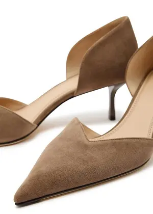 Victoria Beckham Angle D'orsay 55 Suede Pumps