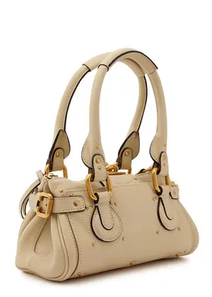 Chloé Paddington Small Grained Leather Shoulder Bag - Cream