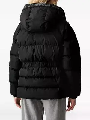 Karl Lagerfeld Belted-waist Puffer Jacket