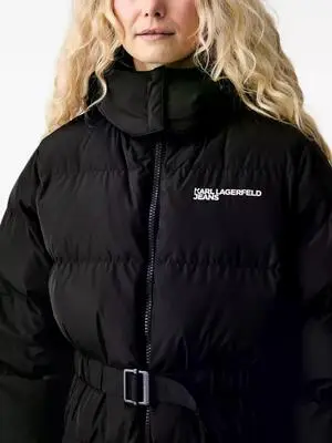 Karl Lagerfeld Belted-waist Puffer Jacket