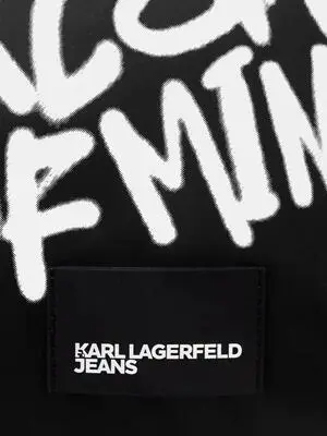 Karl Lagerfeld Graffiti Print Logo Tote Bag