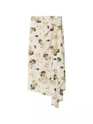 Isabel Marant Étoile Faniry Asymmetric Midi Skirt - Neutrals