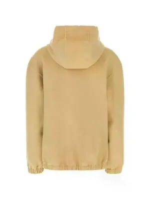 Miu Miu Logo Embroidered Zip-up Hoodie