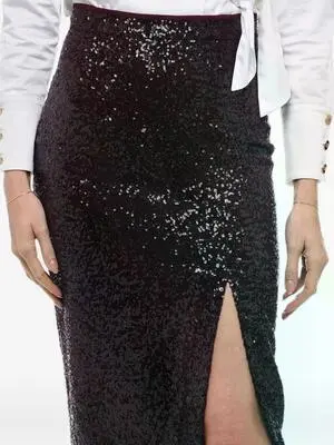 IN THE MOOD FOR LOVE Sequin Embellished Midi Skirt