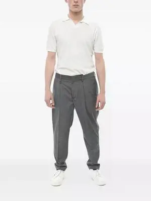 PAOLO PECORA Duomo Pleated Trousers - Grey