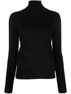 Aspesi Roll-neck Virgin Wool Jumper - Black