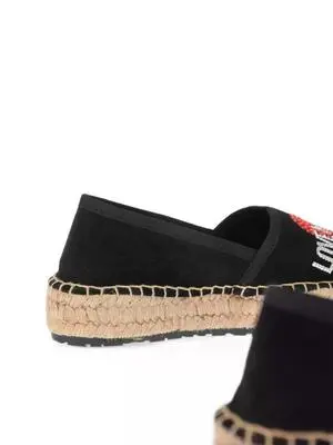 Moschino Rhinestone-logo Platform Espadrilles