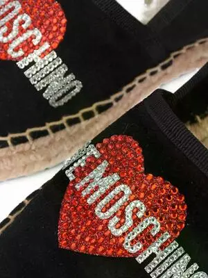 Moschino Rhinestone-logo Platform Espadrilles