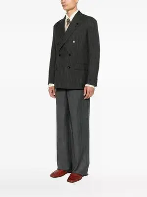 LARDINI Pinstripe-pattern Double-breasted Blazer