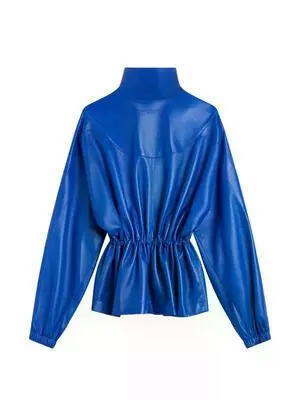 Givenchy Gathered-waist High-neck Jacket