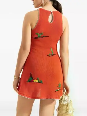 Staud Marea Embroidered Mini Dress