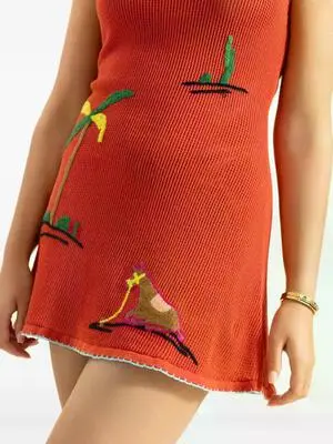 Staud Marea Embroidered Mini Dress