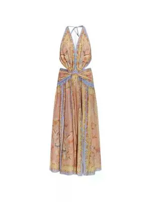 Zimmermann Floral-print Halterneck Maxi Dress