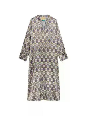 Momoni Amara Printed Satin Midi Dress