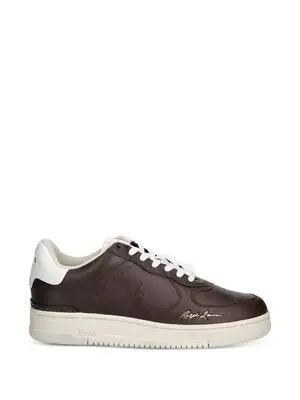 Polo Ralph Lauren Calf Leather Logo-embroidered Sneakers