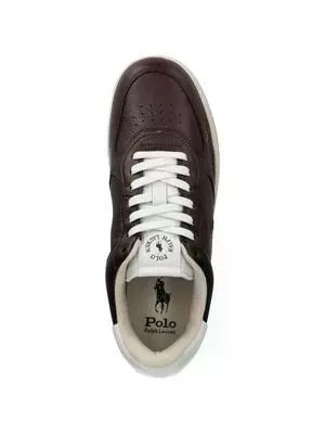 Polo Ralph Lauren Calf Leather Logo-embroidered Sneakers