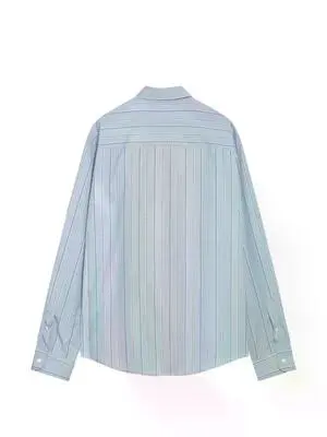 AMI Paris De Coeur Vertical-stripe Shirt