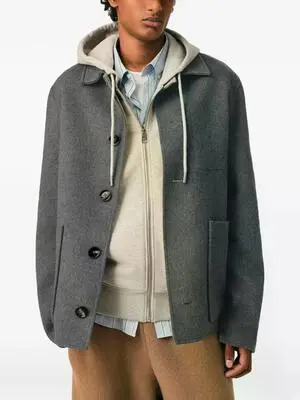 AMI Paris Button-down Wool And Cashmere Jacket