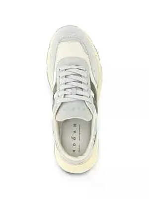Hogan Hyperlight Suede-panel Low-top Sneakers - Grey