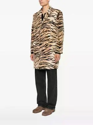 REVERES 1949 Tiger-print Notched-lapel Coat