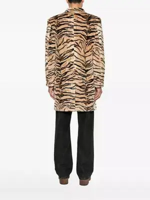 REVERES 1949 Tiger-print Notched-lapel Coat