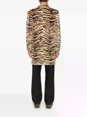 REVERES 1949 Notched-lapel Faux Fur Coat