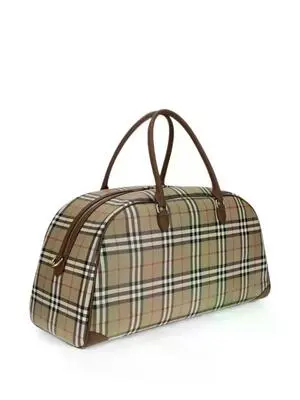 Burberry Check-pattern Holdall - Neutrals