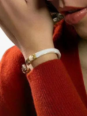 Gas Bijoux Sarina Pearl-embellished Open Cuff Bracelet